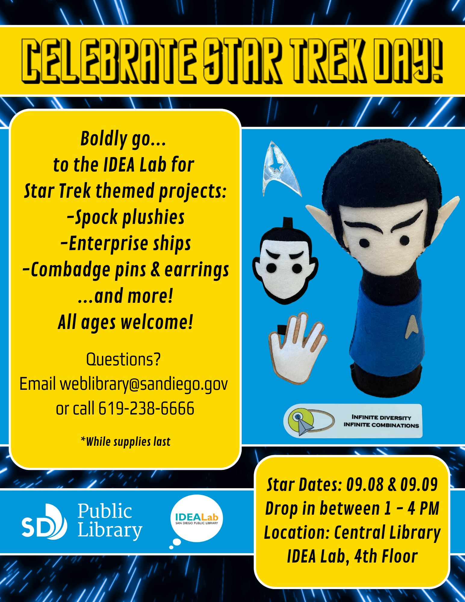 Star Trek Day @ Central IDEA Lab | San Diego Public Library